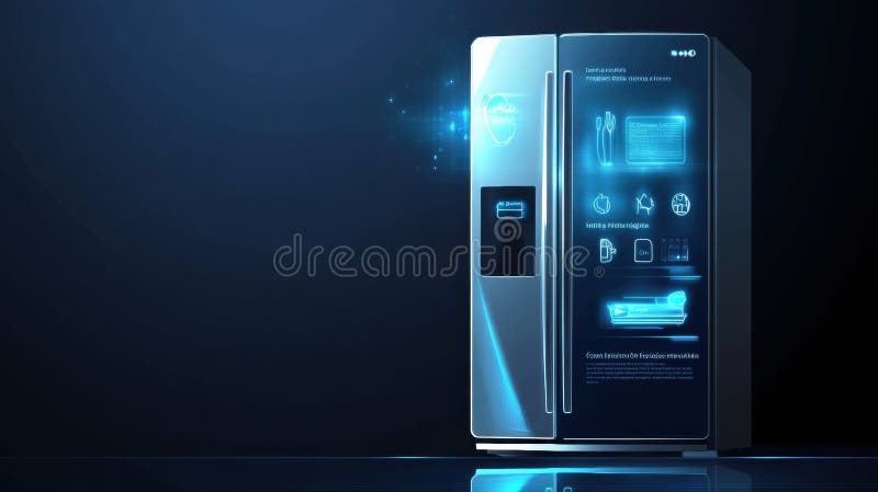 Futuristic Smart Refrigerator Features Built-in Grocery Ordering Screen ...