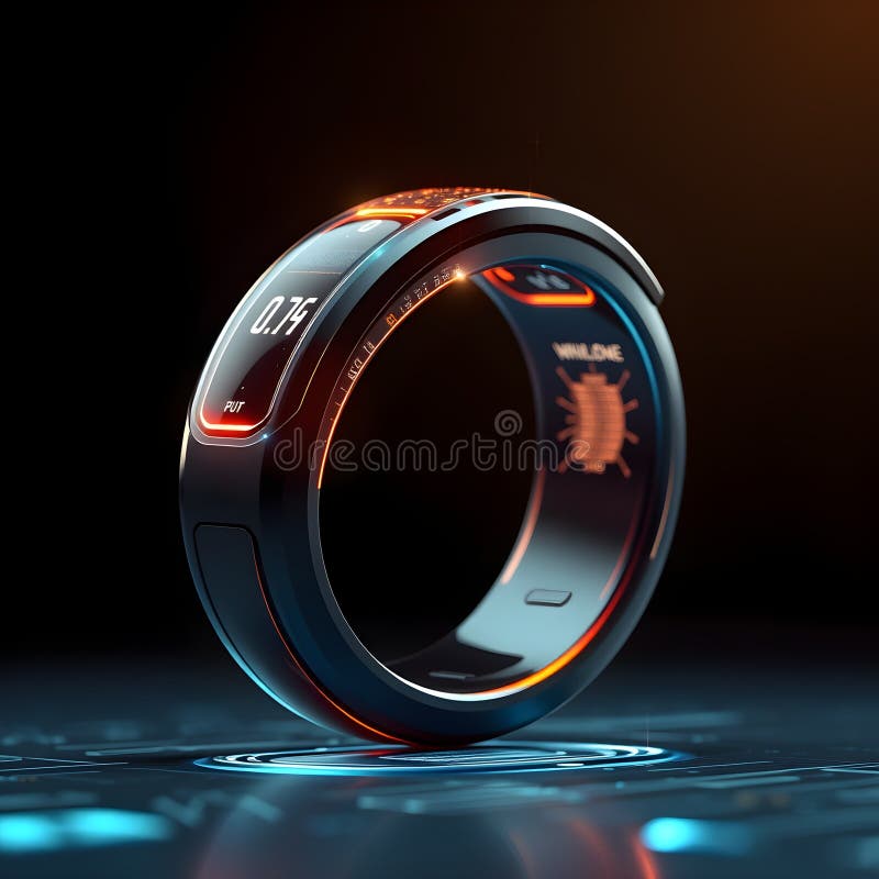 Futuristic Smart Ring Concept with Minimalist Design Stock Illustration ...