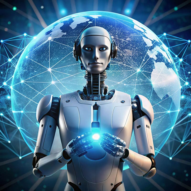 A Futuristic Smart Robot Embodying Cutting-edge Technology, Artificial ...