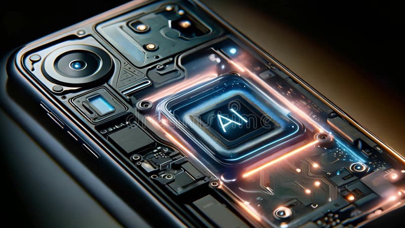 Futuristic Smartphone with AI Chipset and Back Lights for HighTech ...