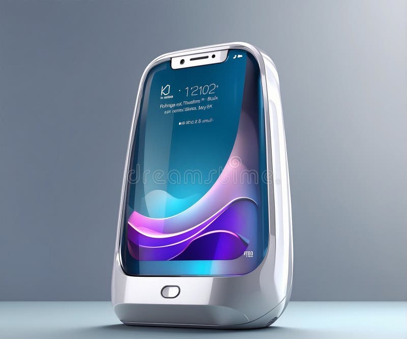 Futuristic Smartphone Design with 3D Realistic Detailing Stock ...