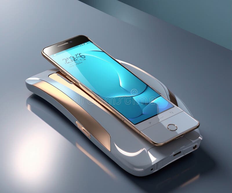 Futuristic Smartphone Design with 3D Realistic Detailing Stock ...