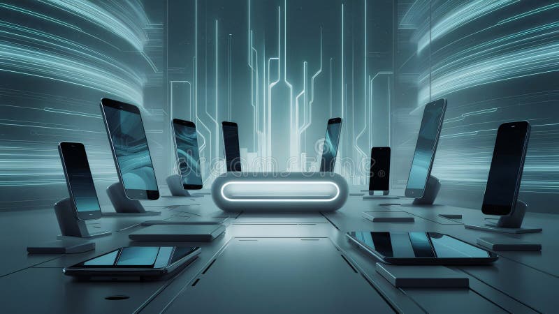 Futuristic Smartphone Display, Technology Showcase High Quality Image ...