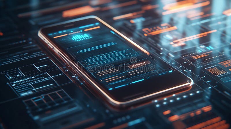 Futuristic Smartphone Interface Digital Technology Modern Gadget Screen ... Futuristic Smartphone Interface Digital Technology Modern Gadget Screen ...