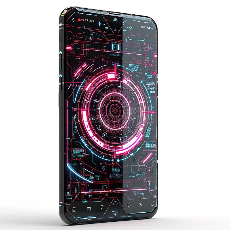 Futuristic Smartphone Interface - a Modern Mobile Device with a ...