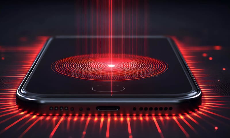 Futuristic Smartphone Technology: Red Laser Scanner Authentication ...