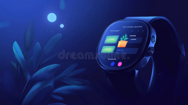 Futuristic Smartwatch Displaying an Order on a Sleek Screen in a Modern ...