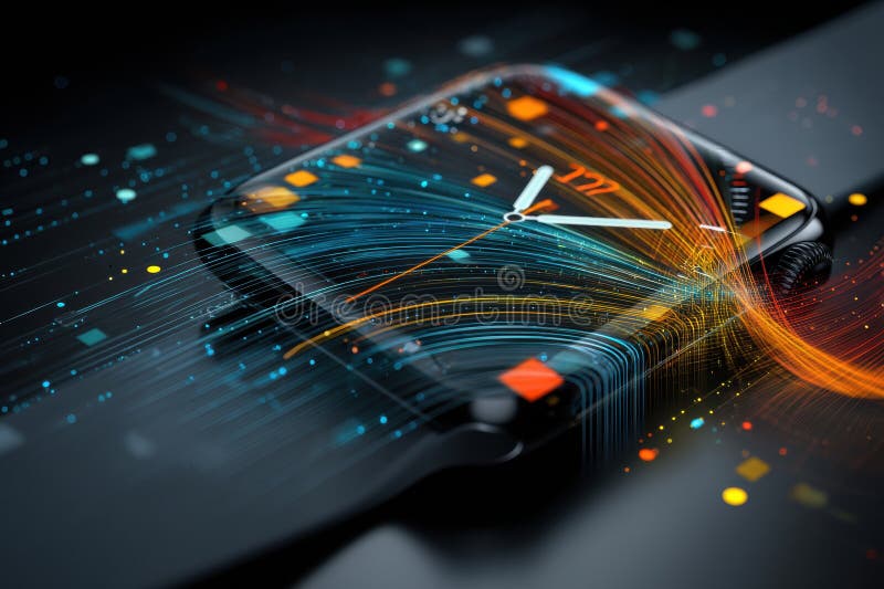 Futuristic Smartwatch Interface Concept Featuring Colorful Motion UI ...