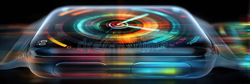 Futuristic Smartwatch Interface Concept Featuring Vibrant Motion UI ...