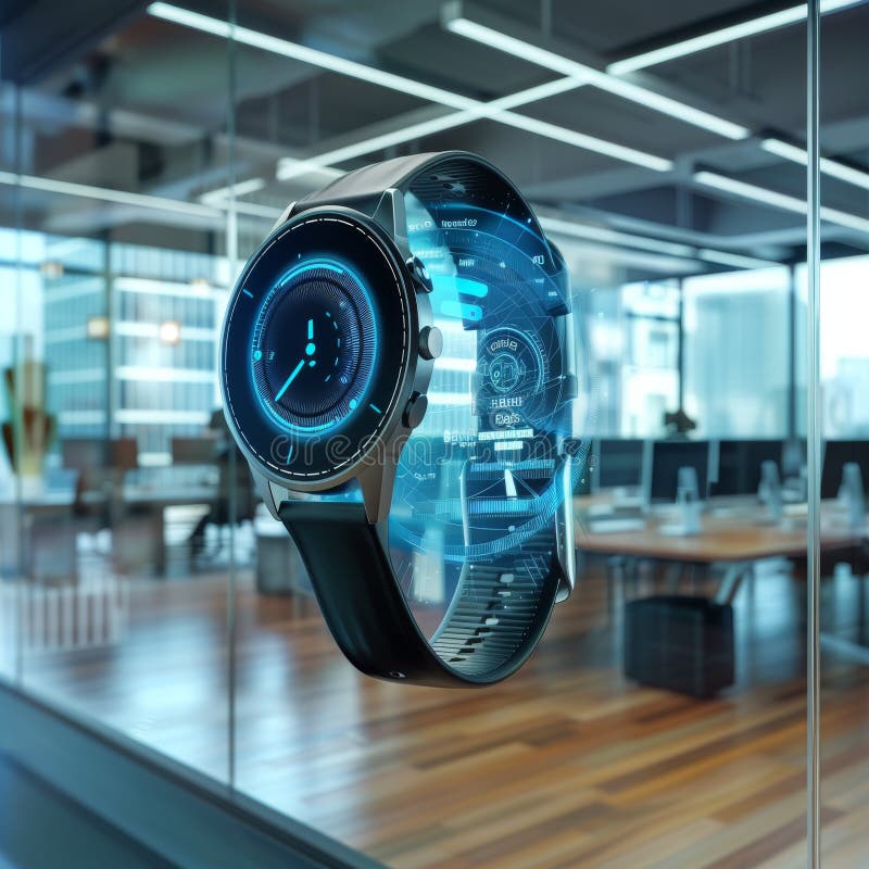 Futuristic Smartwatch Interface Concept Stock Photo - Image of gadget ...