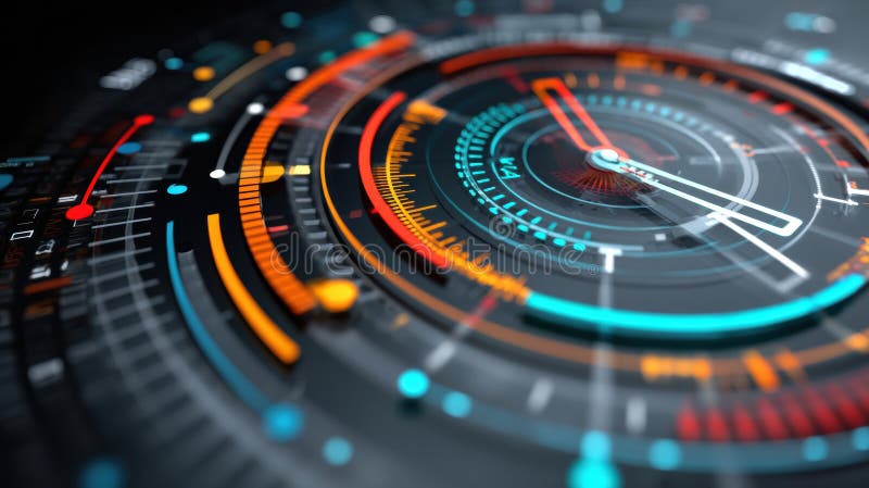 Futuristic Smartwatch Interface Concept Showcasing Colorful Motion UI ...