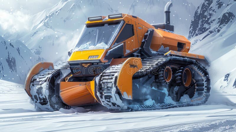 A Futuristic Snowplow, Designed with Cutting-edge Hard Surface Modeling ...