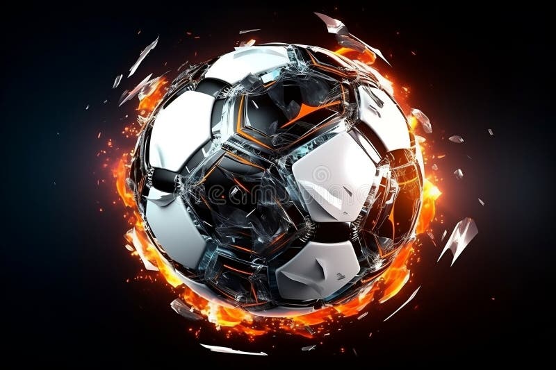 Futuristic Soccer Ball with Mechanical Design. Generative AI Stock ...