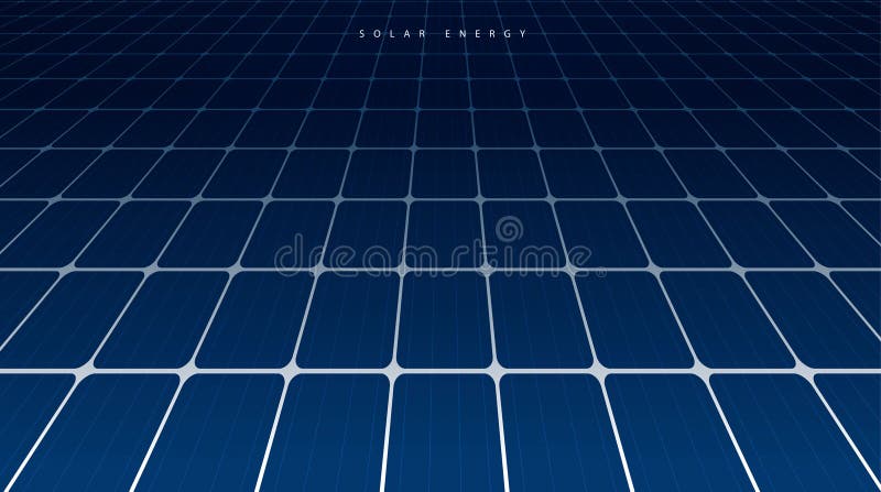 Futuristic Solar Panel Technology Background with Digital Grid Lines ...