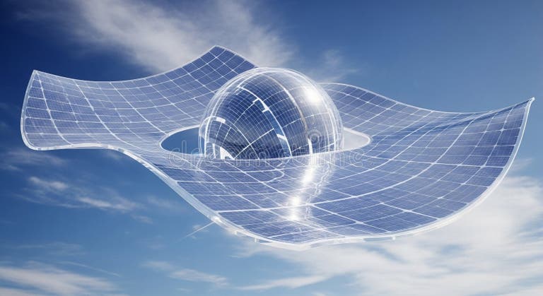 Flexible Solar Panel Technology: Futuristic Energy Concept Stock ...