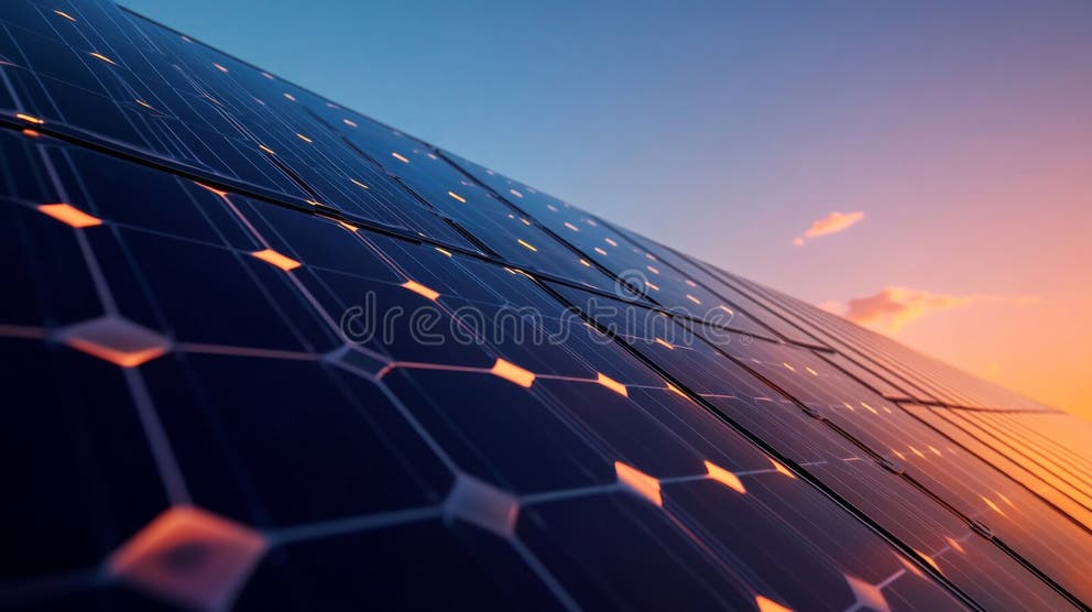 Futuristic Solar Panel Technology Utilizing Perovskite Material Stock ...