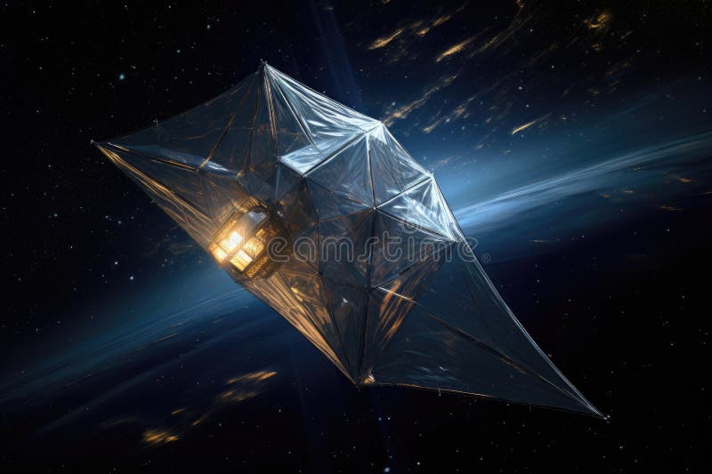 Spacecraft in Deep Space-3d Illustration - 3d Render Stock Illustration ...