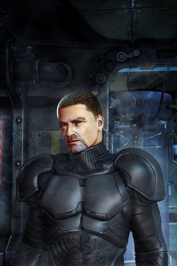 Futuristic Soldier Space Ranger Stock Illustration - Illustration of ...