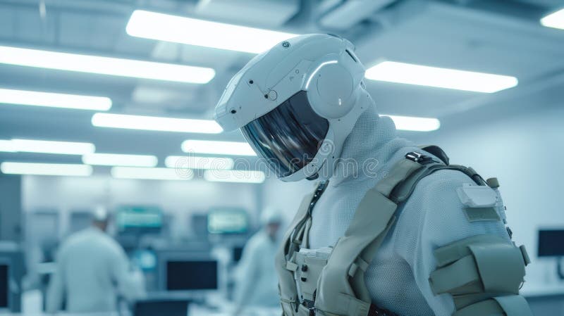 Futuristic Soldier in Exoskeleton Suit Undergoing Advanced Military ...