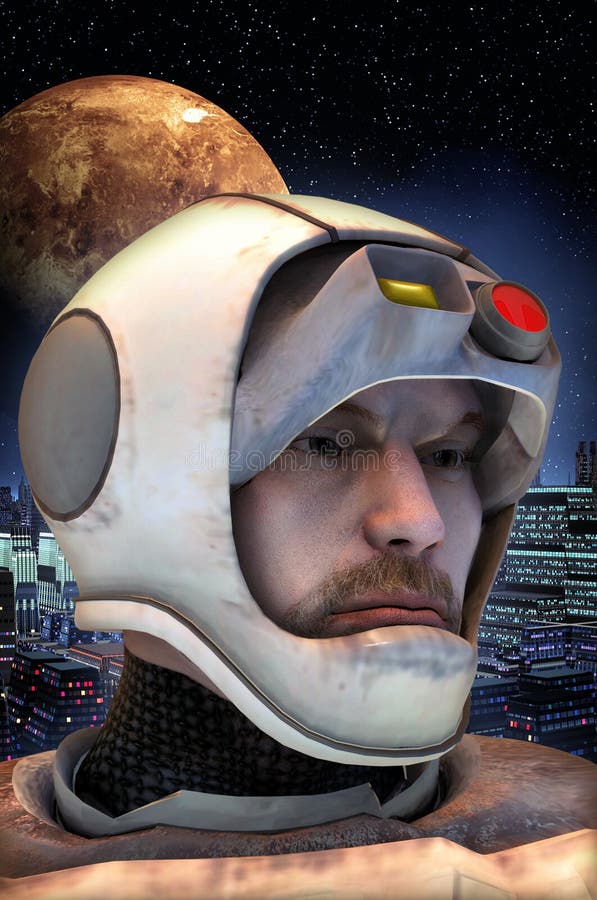 Futuristic Soldier Space Ranger Stock Illustration - Illustration of ...