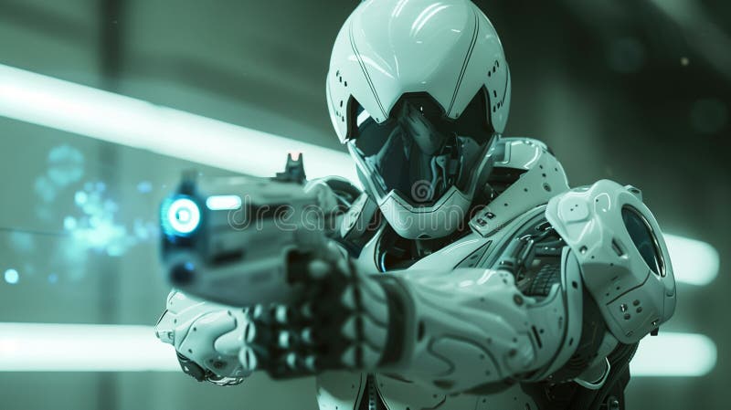 Futuristic Soldier in High-tech Armor Stock Illustration - Illustration of intense, team: 326993641