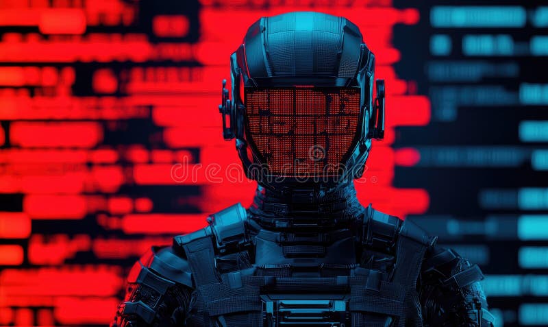 Futuristic Soldier in a High-tech Environment, Blending Technology with ...