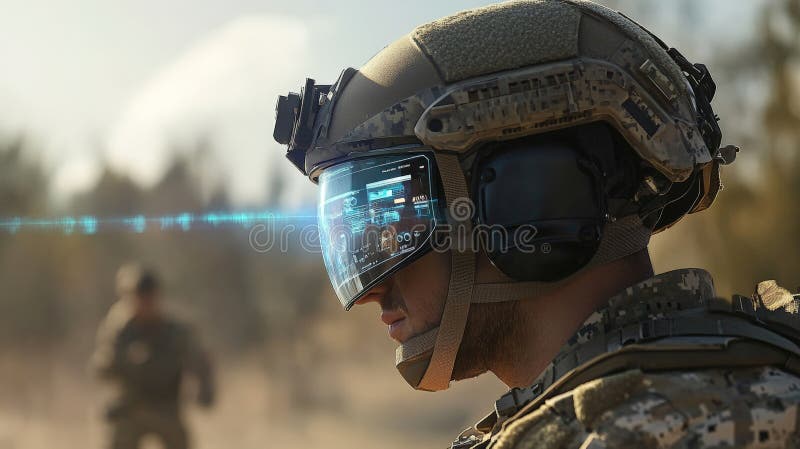 Futuristic Soldier Using Augmented Reality Helmet in Combat Scenario ...