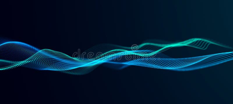 Futuristic Sound Flow Wave. Equalizer for Music. Data Transfer. 3D ...