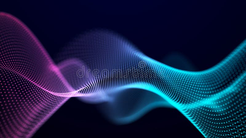 Futuristic Sound Flow Wave. Equalizer for Music. Data Transfer. 3D ...