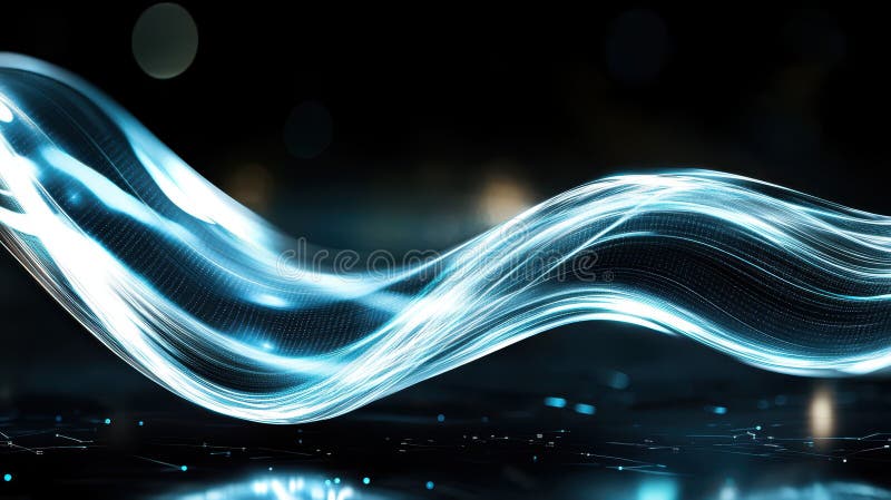 Futuristic Sound Wave in Blue Tones, Representing Technology and ...