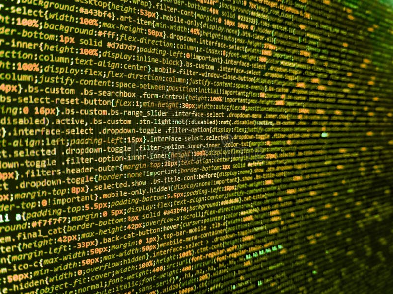 Futuristic Source Code Digital Data Telemetry Motion Graphic Display Screen With User Interface