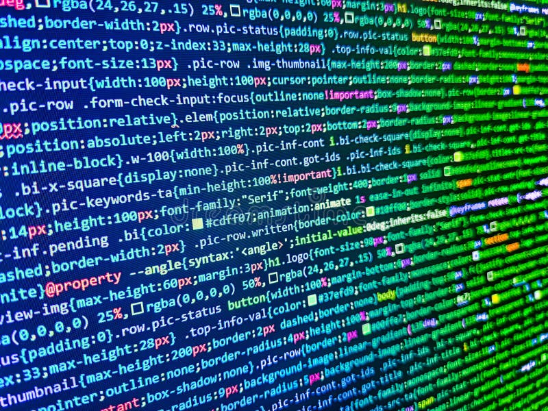 Futuristic Source Code Digital Data Telemetry Motion Graphic Display Screen with User Interface ...