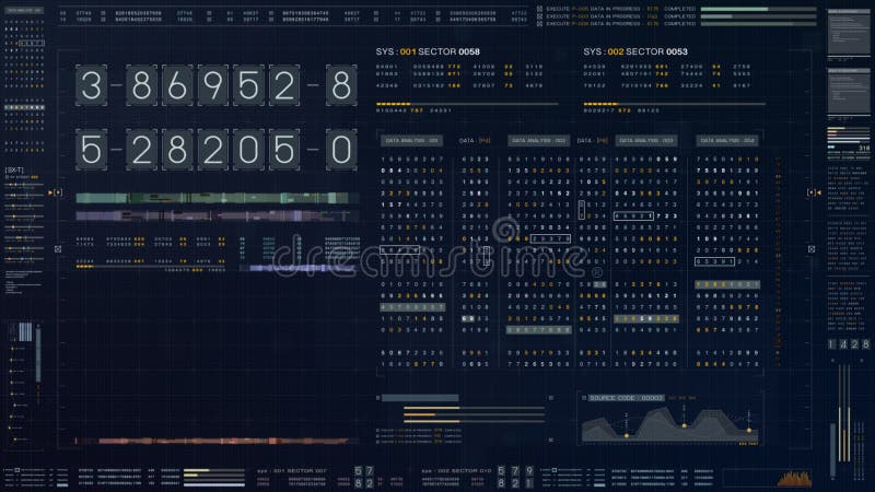 Futuristic Source Code Numbers Stock Photo - Image of data, futuristic: 124985410