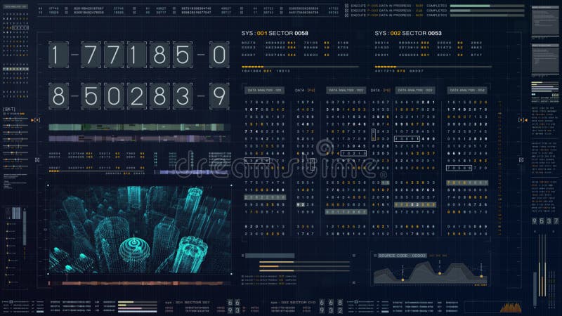 Futuristic Source Code Numbers Stock Photo - Image of futuristic ...