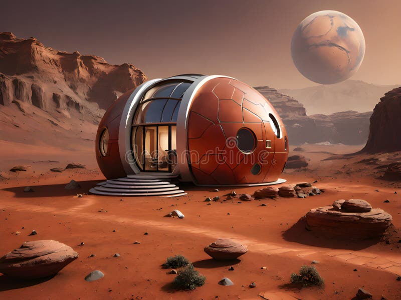 Futuristic Space Alien Spaceship Stock Illustration - Illustration of ...