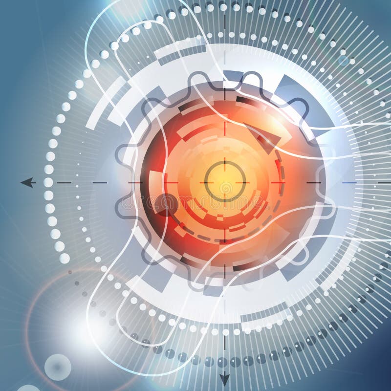 Futuristic Space Background Stock Illustration - Illustration of ...