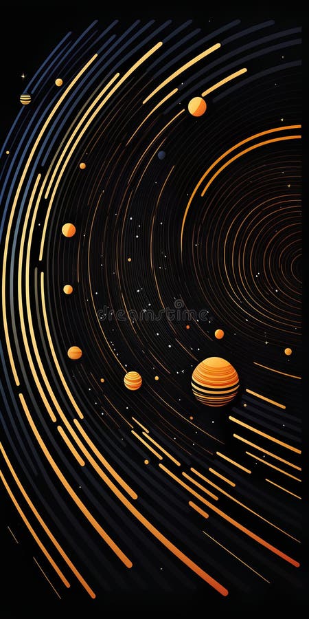 Futuristic Space Background with Planets and Stars. Vector Illustration ...