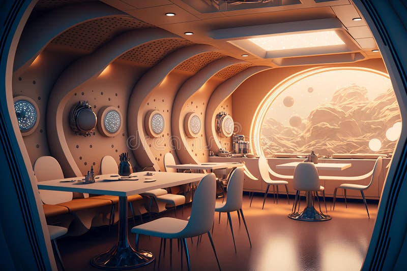 Space Cafe Logo with Cute Astronaut Stock Vector - Illustration of ...