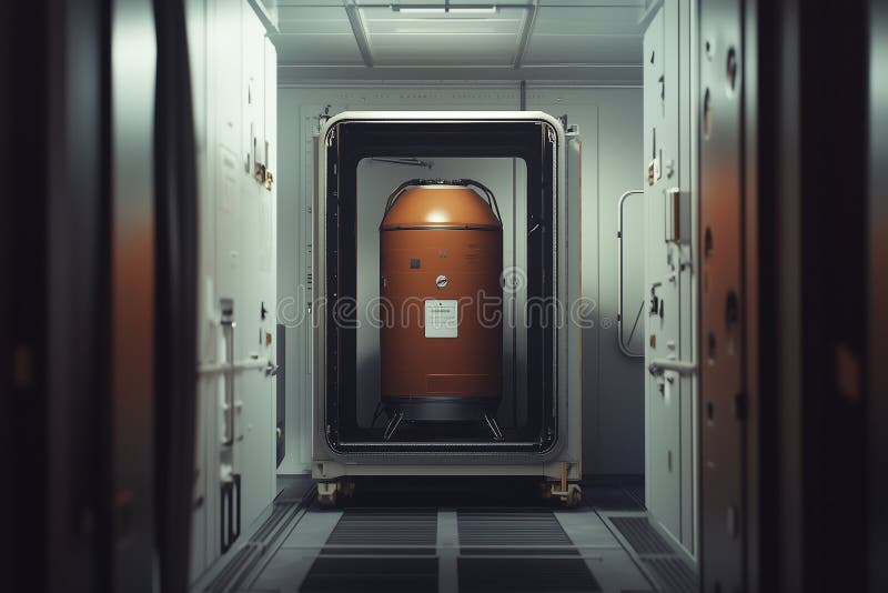 Futuristic Space Capsule Interior Stock Illustration - Illustration of ...