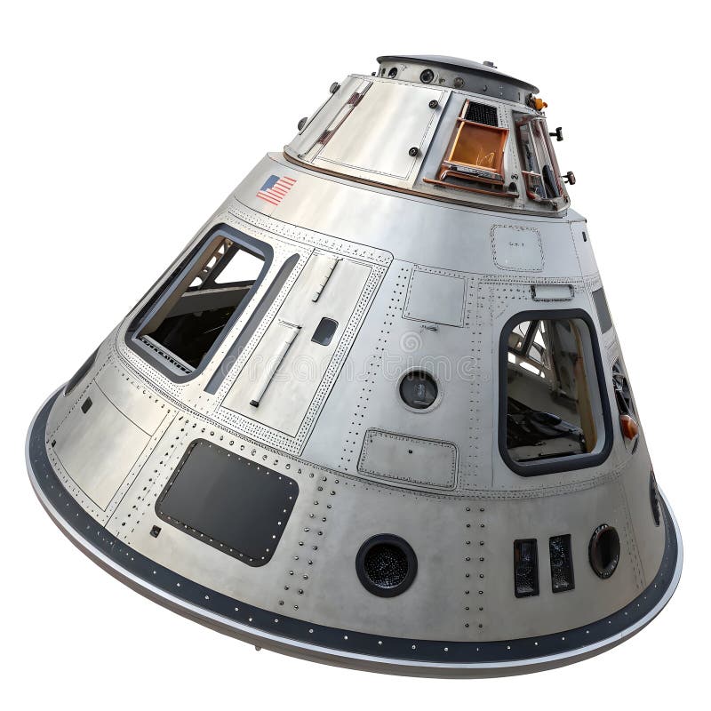 Space Capsule Isolated on White Background Stock Illustration ...