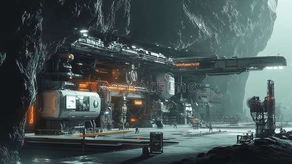 A Futuristic Space Colony Built Inside a Massive Asteroid, with Sleek ...