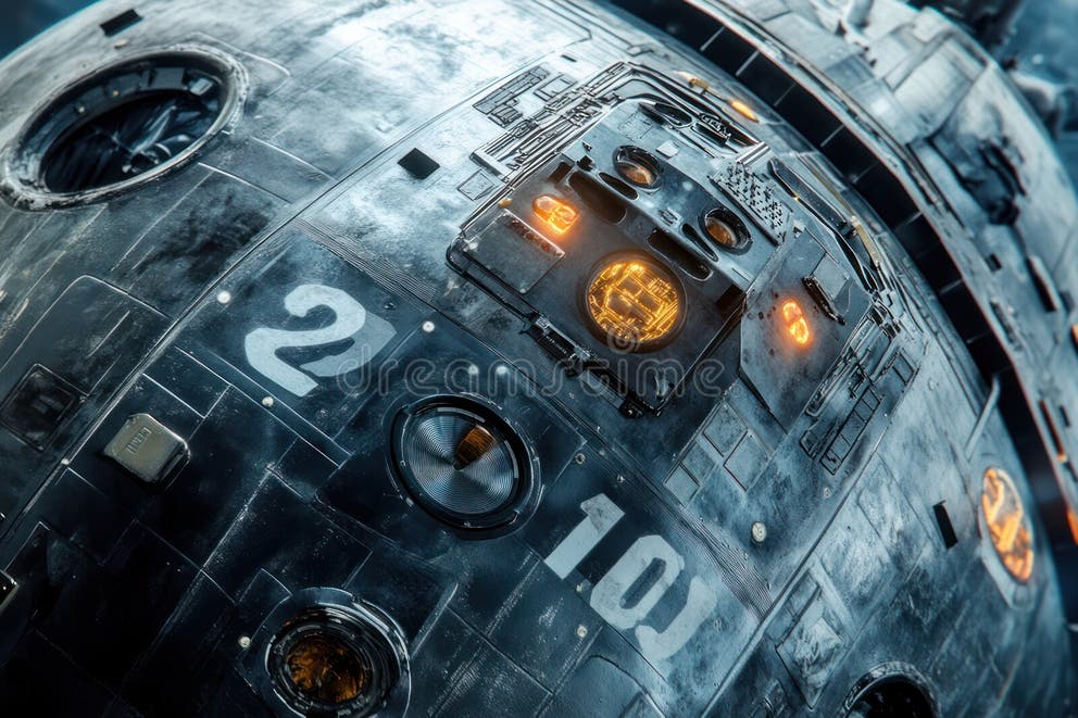 Futuristic Space Colony Wallpaper with Realistic Details, Metallic ...