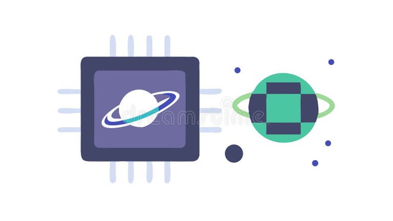 Futuristic Space Control Panel UI with Planets, Vector Design ...