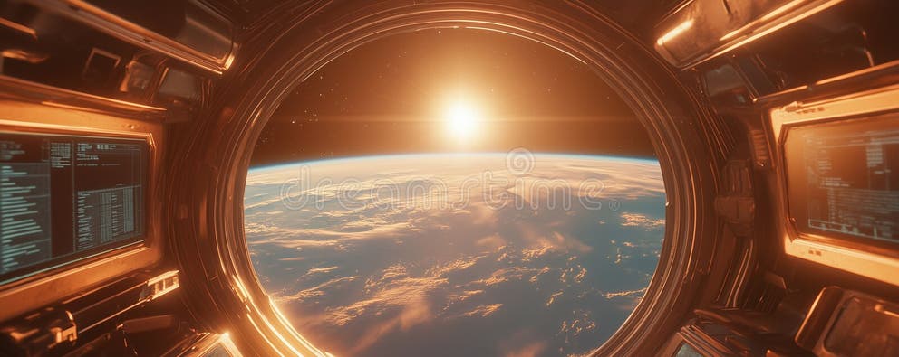 Futuristic Space Elevator Interior Showcases Advanced Technology and ...