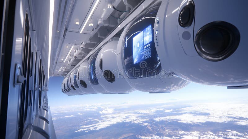 Futuristic Space Elevator Showcasing Advanced Technology Design ...