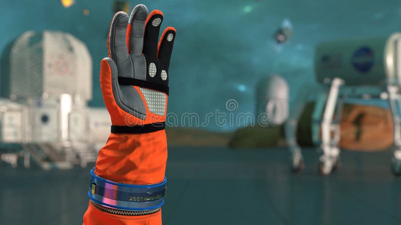 Futuristic Space Exploration Glove with Advanced Technology Stock Photo ...