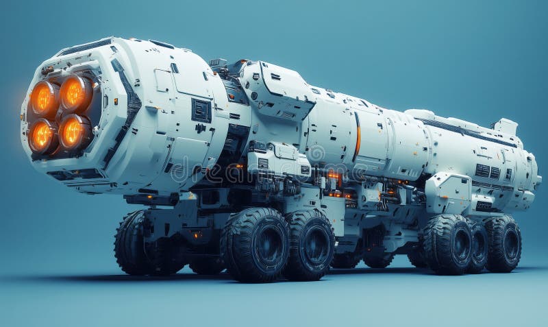 Futuristic Space Exploration Vehicle with Advanced Rocket Technology ...