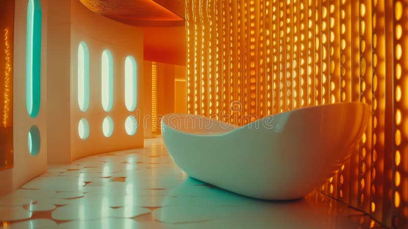 The Futuristic Space Features an Innovative Design with Curved Walls ...