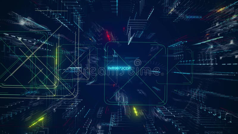 Futuristic Space Grid Animation Stock Video - Video of connect, global ...