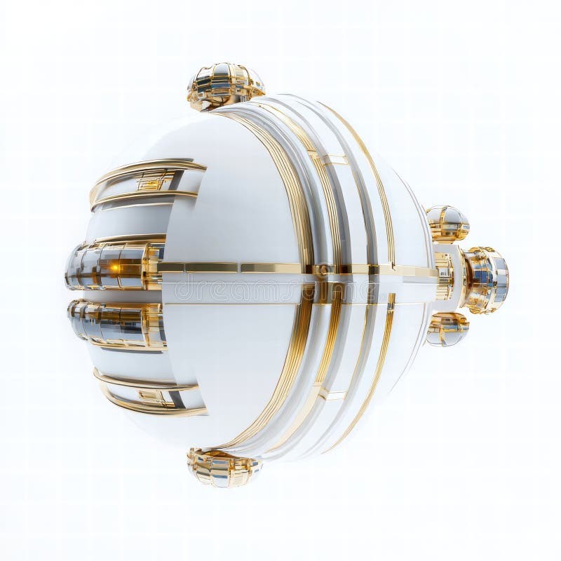 Futuristic Space Probe Tool Isolated on White Background for Scientific ...